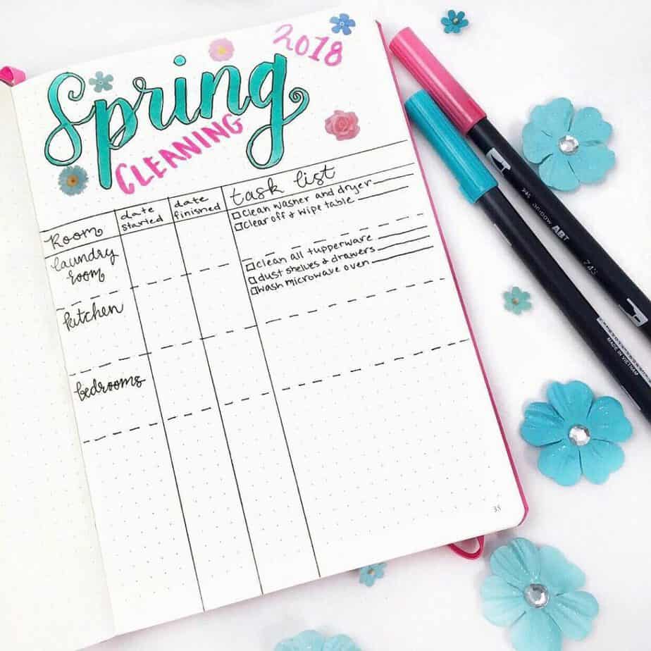Organize Your Spring Cleaning with Bullet Journals - Planning Mindfully