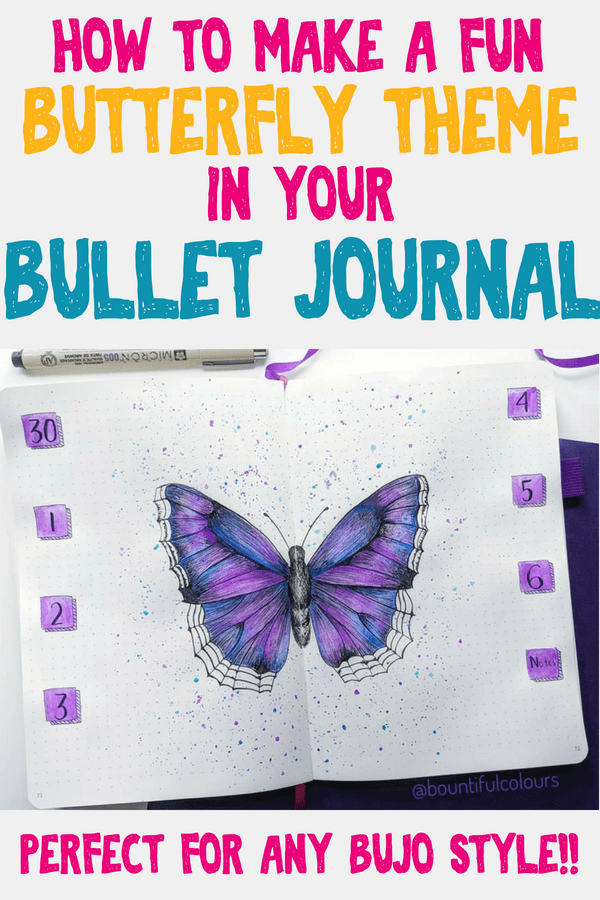 Butterfly Theme: Bullet Journal Theme Ideas - Planning Mindfully