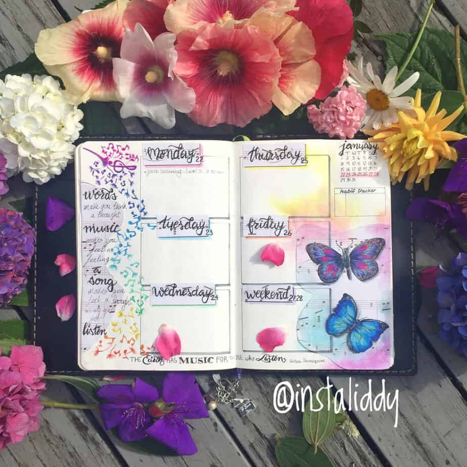 Butterfly Theme: Bullet Journal Theme Ideas - Planning Mindfully