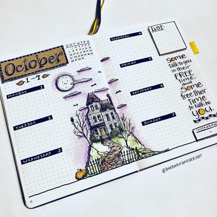 Fun and Spooky Bullet Journal Halloween Theme Inspiration