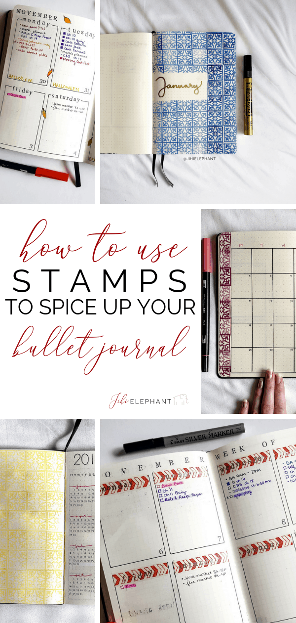 How to Use Bullet Journal Stamps to Spice Up Your Page - Planning Mindfully