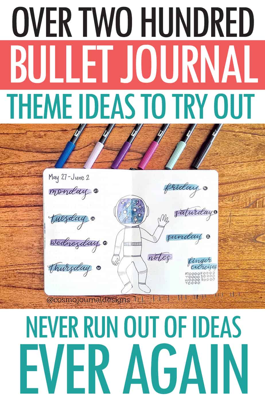220+ Inspirational Bullet Journal Theme Ideas - Planning Mindfully